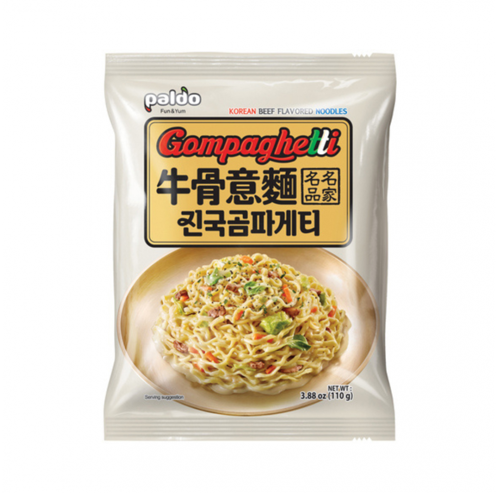 GOMPAGHETTI RAMEN INSTANT NOODLE BEEF FLAVORED | wokshop.gr